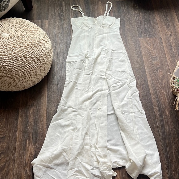 SHANI SHEMER | Dresses | Shani Shemer Josie Wired Along Dress Cream ...
